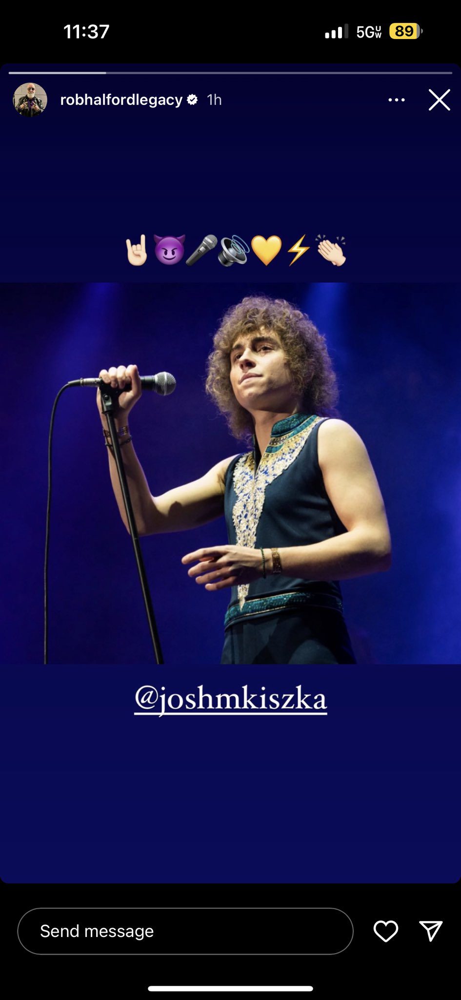 A mensagem de Rob Halford a Josh Kiszka após assumir relação homoafetiva